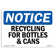 SignMission OSHA Notice - Recycling For Bottles & Cans Sign | Heavy ...
